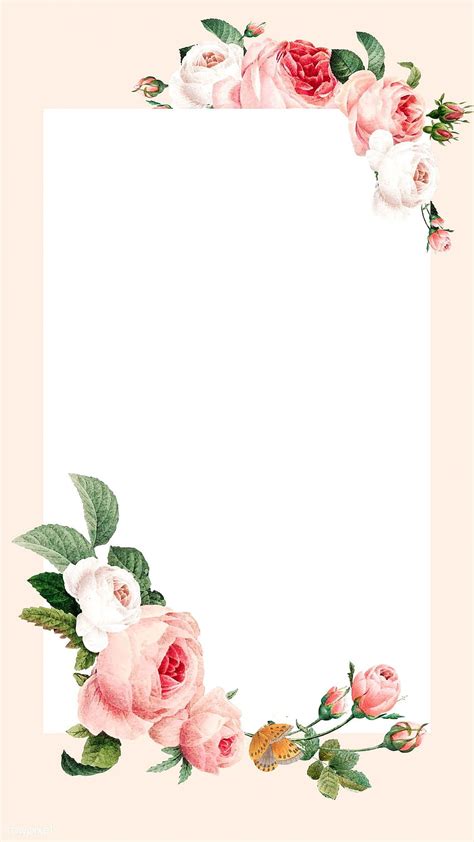 Vector Border Frame Of Blue Flowers Background Stock Vector Hd Phone
