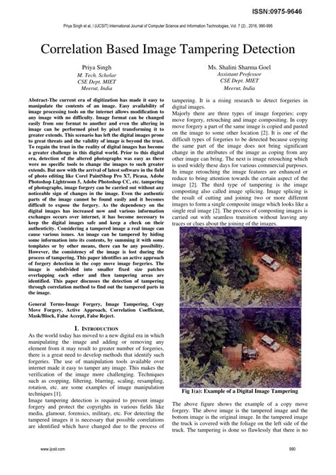 pdf correlation based image tampering detection