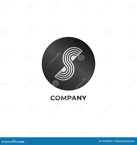 Letter S Alphabet Logo Design Template Wave Line Logo Concept Black