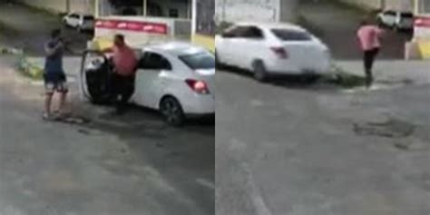 VÍDEO motorista entra em desespero ao ter carro roubado em Salvador