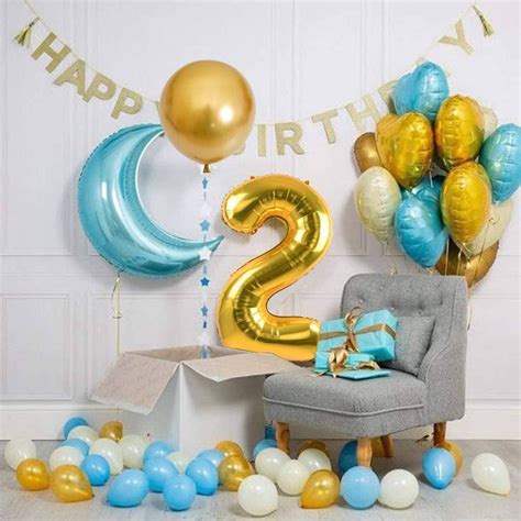 Galaxy Balon foliowy Cyfra 2 Złoty 40 cm Galaxy Przyjęcia i