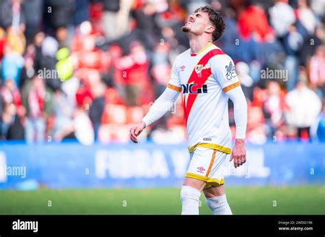 Madrid Spain Th Jan Pep Chavarria Of Rayo Vallecano Seen