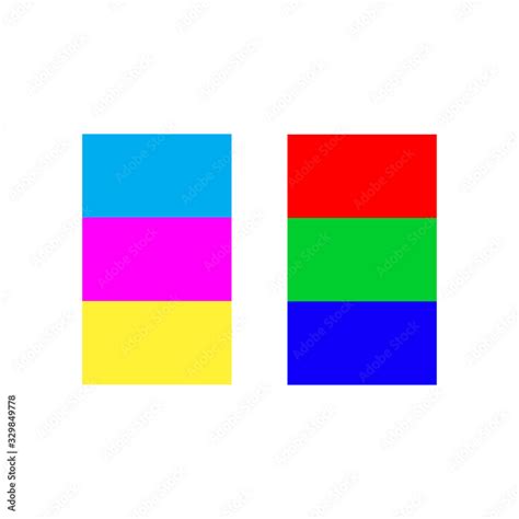 Cmyk Vs Rgb Color Model Concept Illustration Stock Vector Adobe Stock