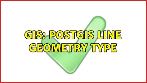 GIS PostGIS Line Geometry Type YouTube