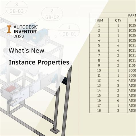 Autodesk Inventor What S New Instance Properties Inventor