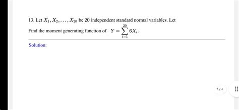 solved 13 let x1 x2 … x20 be 20 independent standard normal