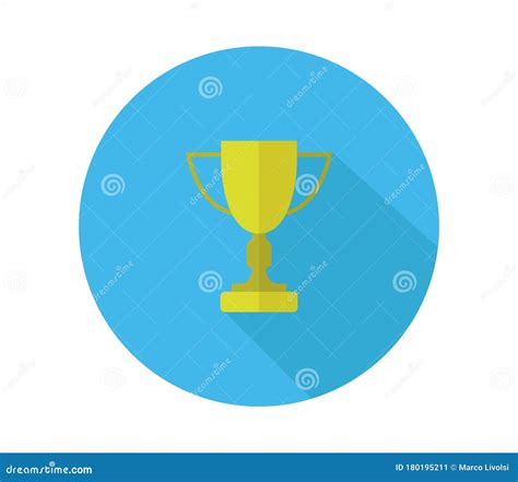 ícone De Troféu Ilustrado No Vetor Sobre Fundo Branco Ilustração Stock