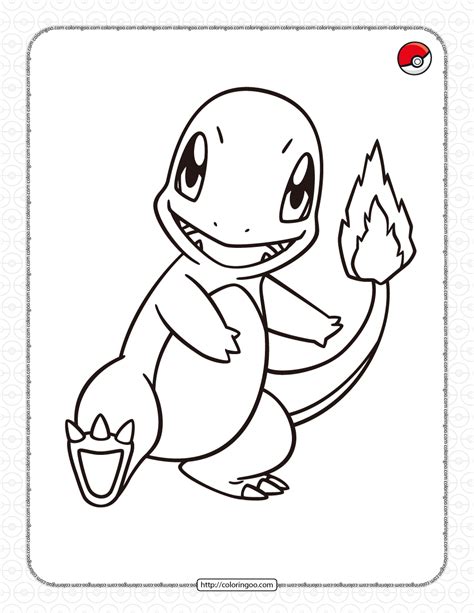 Pokemon Charmander Coloring Pages