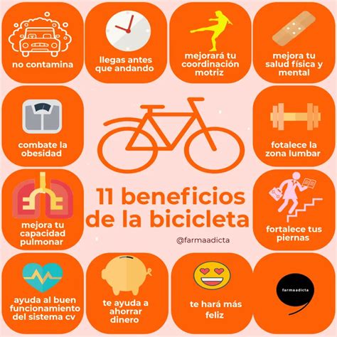 beneficios de la bicicleta infografía farmaadicta Beneficios de
