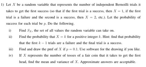 solved 1 let x be a random variable that represents the
