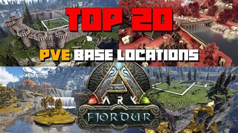 ARK Fjordur TOP 20 BEST PVE Base Locations YouTube