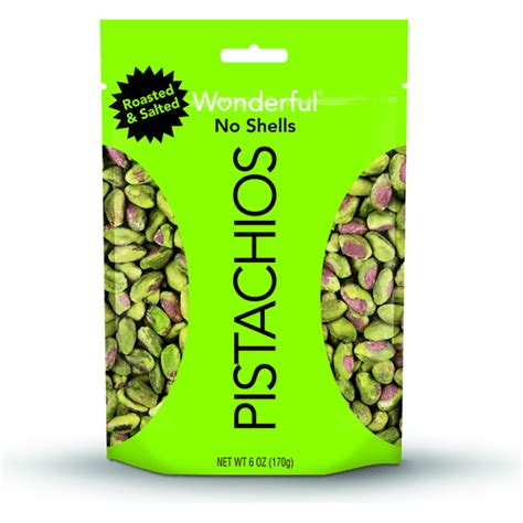 Wonderful Pistachios No Shells Roasted And Salted 6 Ounce Resealable