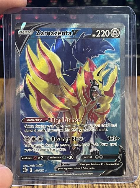 Zamazenta V 163 172 Brilliant Stars Ultra Rare Full Art Holo Pokemon