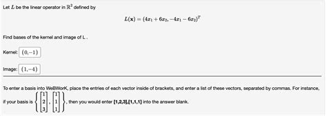 solved let l be the linear operator in r2 defined by