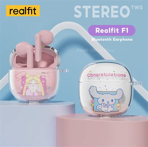 Realfit F1 Bt5 3v Hi Fi Stereo Tai nghe bluetooth Với Dễ Thương Phim
