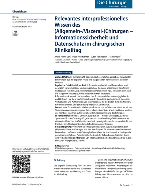 PDF Relevantes Interprofessionelles Wissen Des Allgemein Viszeral