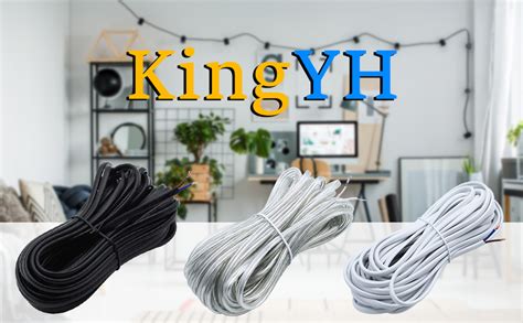 Kingyh Meter Black Electrical Wire Core Flat Mm Pvc Mains