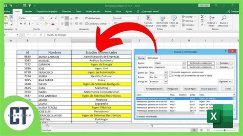 Como Reemplazar Palabras En Excel Youtube