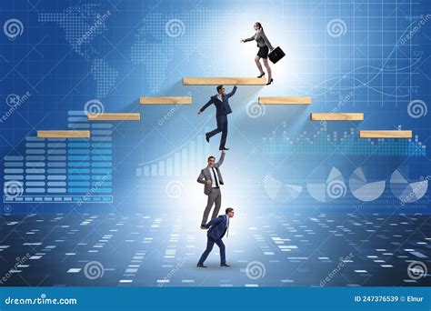 Teamwork Concept With Businessmen Helping Each Other Stock Image