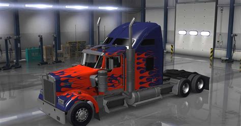 Optimus Prime Kenworth W900 Truck Metallic Skin American Truck