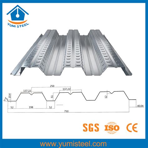 Galvanized Bondek Metal Decking Panels Sheets For Highrise Buiding