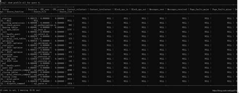 mysql profiling的使用与sql分析 set profiling 1 csdn博客