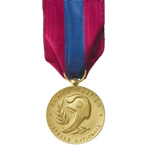 Médaille Ordonnance Défense Nationale Bronze Patiné