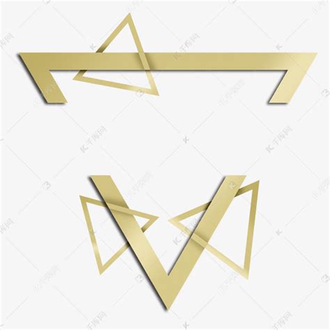 金色三角形素材图片免费下载 千库网
