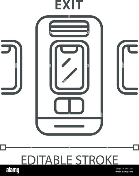 Icono Lineal De Salida De Emergencia Ilustración De Línea Delgada Símbolo De Contorno Vector