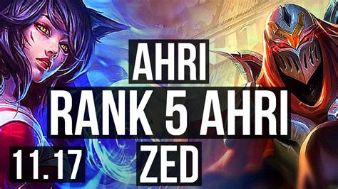 AHRI Vs ZED MID 9 0M Mastery 3300 Games Rank 5 Ahri 6 1 4 NA