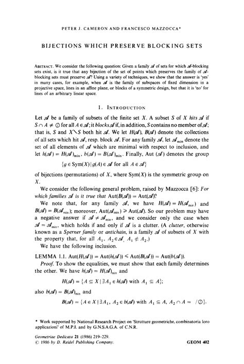 pdf bijections which preserve blocking sets
