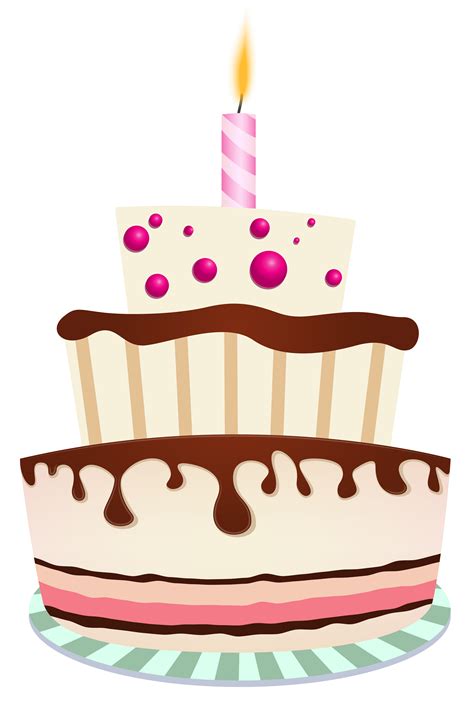 Birthday Cake With Candle Png Clipart Image Birthday Cake Clip Art