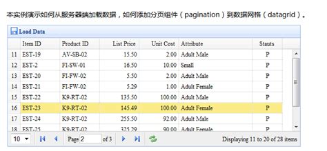 jquery easyui datagrid 为datagrid添加分页功能 dione xin 博客园