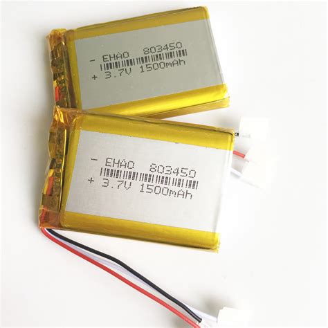 3 7V 1500mAh Lipo Li Polymer Rechargeable Battery 803450 Three WIres