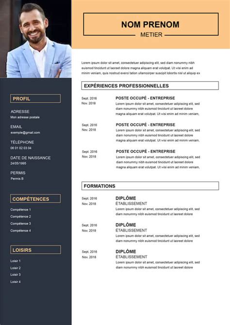 Cr Er Un Cv En Ligne Cr Ation De Cv T L Charger En Pdf