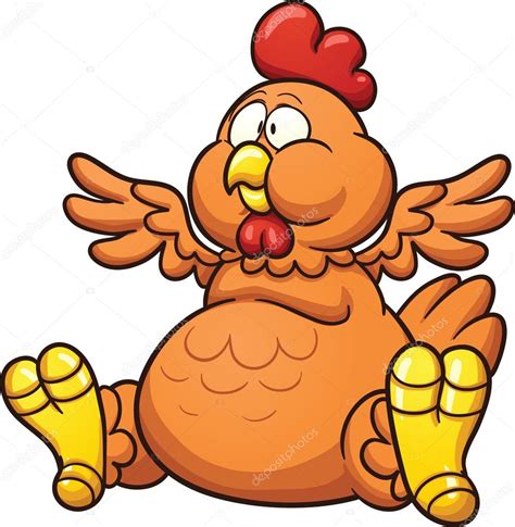 Dessin animé gros poulet Image vectorielle memoangeles 69337251