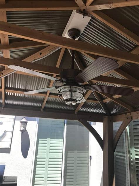 How To Put A Ceiling Fan In Gazebo Shelly Lighting