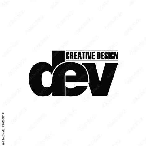 letter dev simple monogram logo design vector stock vector adobe stock