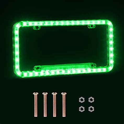 Compare Price Neon Green License Plate Frame On StatementsLtd