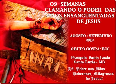 MISSÃO GOSPA RCC A Serviço de JESUS MARIA NOVENA DAS MÃOS