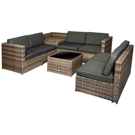 Outsunny Pc Patio Rattan Seat Furniture Set Table Robert Dyas