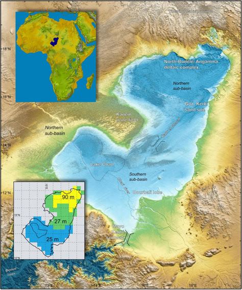 Digital Elevation Model SRTM3 Of The Chad Basin Showing The