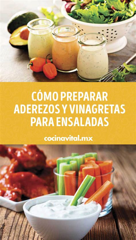Cómo preparar aderezos y vinagretas para ensaladas Cocina Vital