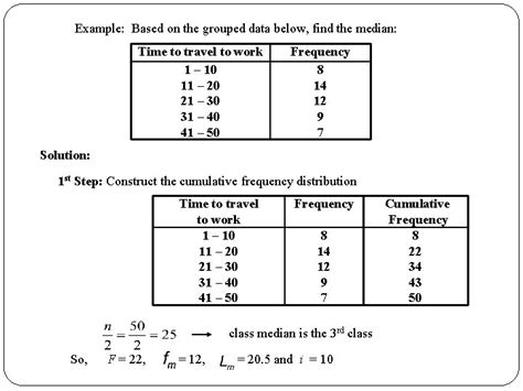 Grouped Data Calculation 1 Mean Median And Mode