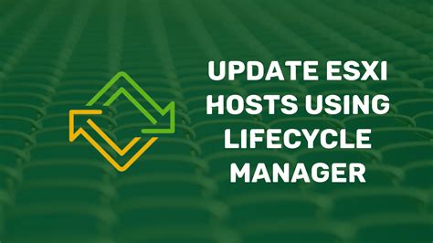 How To Update Vmware Esxi Hosts With Lifecycle Manager
