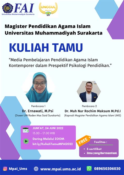 Magister Pendidikan Agama Islam MPAI Sekolah Pascasarjana UMS