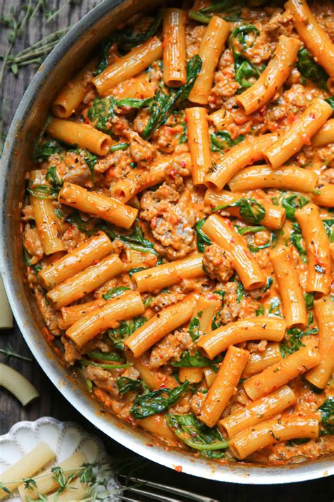 Creamy Sausage Rigatoni One Pot 30 Minute Meal