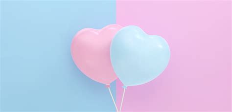 Ramo Mont N De Globos Rosas Y Azules Realistas Volando Ilustraci N