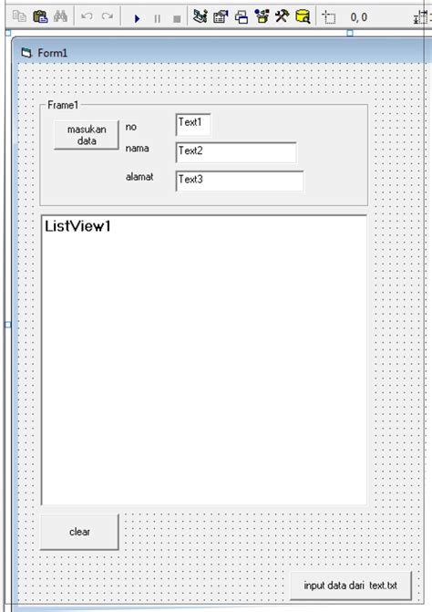 cipika cipiki membuat tabel tabel dengan listview visual basic