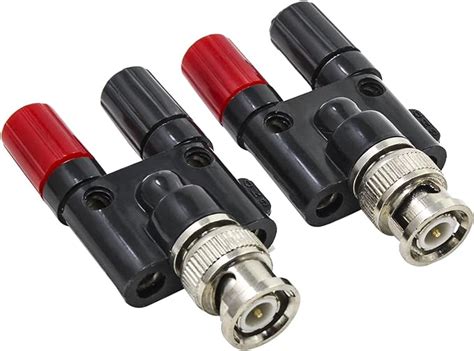 KEESIN BNC Fiche Mâle à Double 4mm Prise Adaptateur Banane Jack Prise